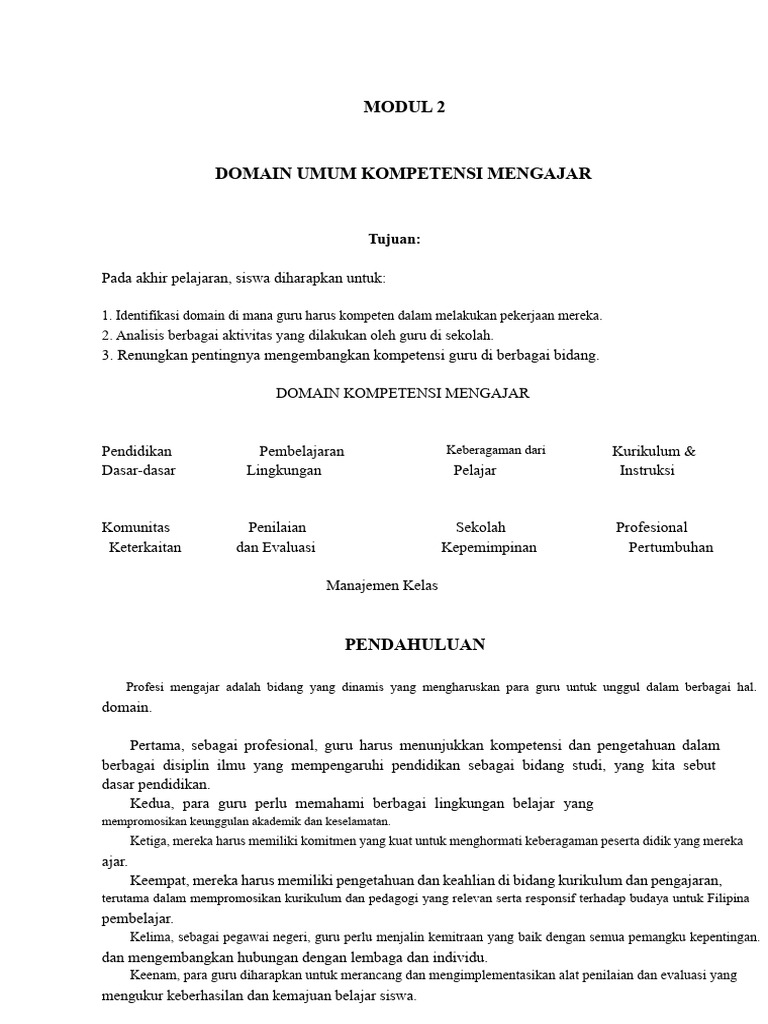 MODUL 2 Profesi Mengajar | PDF