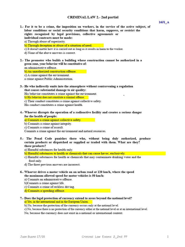 Exams Dp2 - 2pp 16-17 - More Complete | PDF | Crimes | Crime & Violence