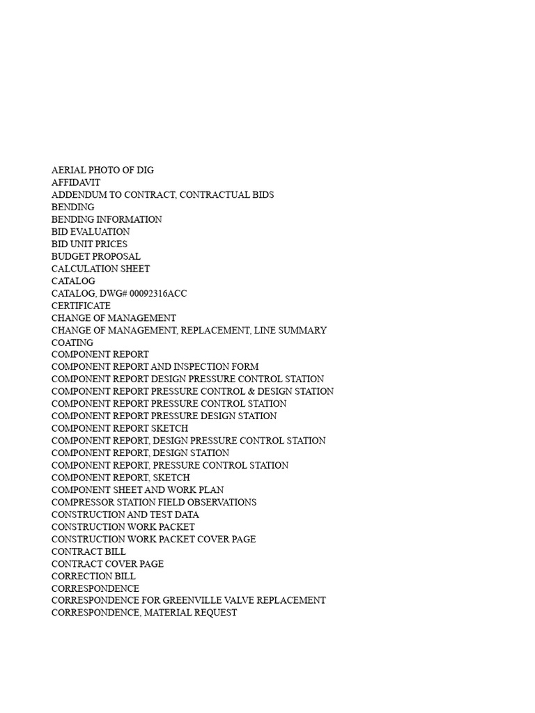 List of Various Pipeline Documents | PDF | Leak | Pipe (Fluid Conveyance)