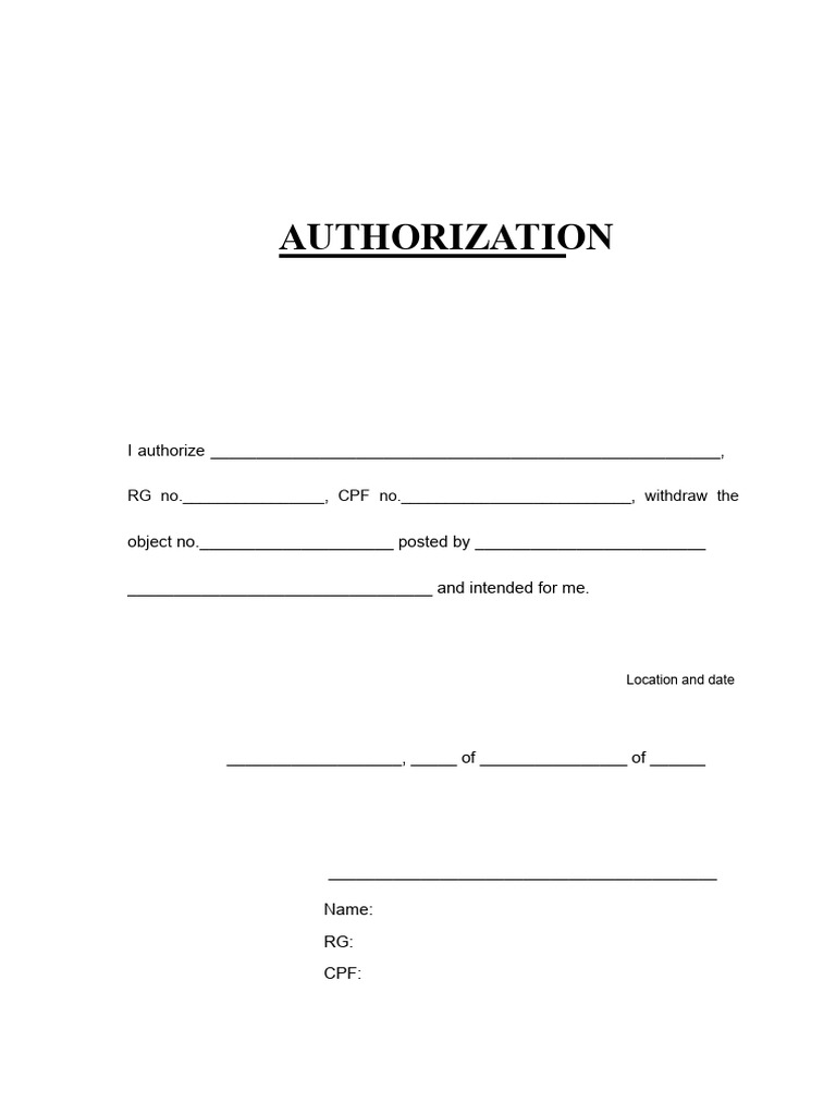 Authorization Post Office | PDF
