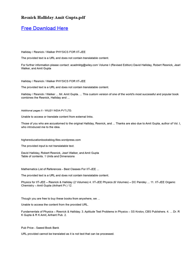 Fdocuments - in - Free Download Here Download Here Halliday Resnick Walker Physics For Iit Jee ...