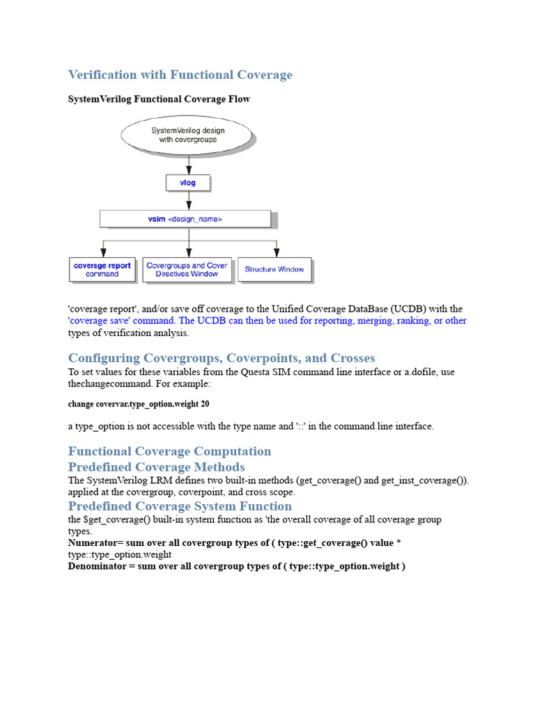 Functional Coverage Commands in Questasim | PDF