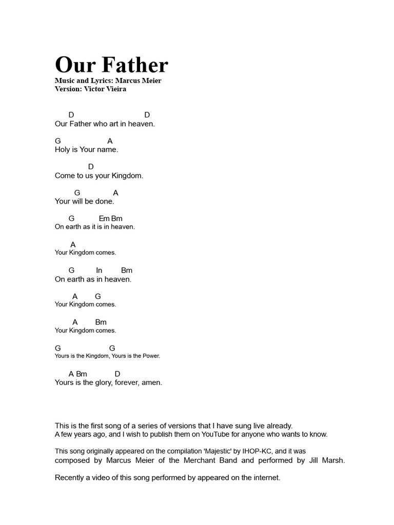Our Father: A Musical Tribute | PDF | Lord's Prayer | Worship