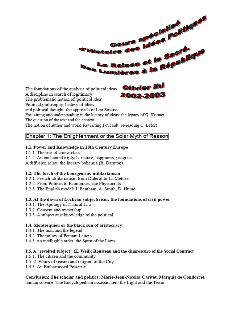 Foundations of Political Ideas History | PDF | Liberalism | Political ...