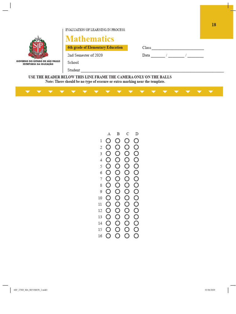 AAP - Mathematics - 6th Grade of Elementary Education 2020 | PDF ...