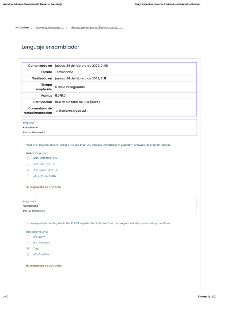 Assembly Language Exam Review Guide | PDF | Assembly Language ...