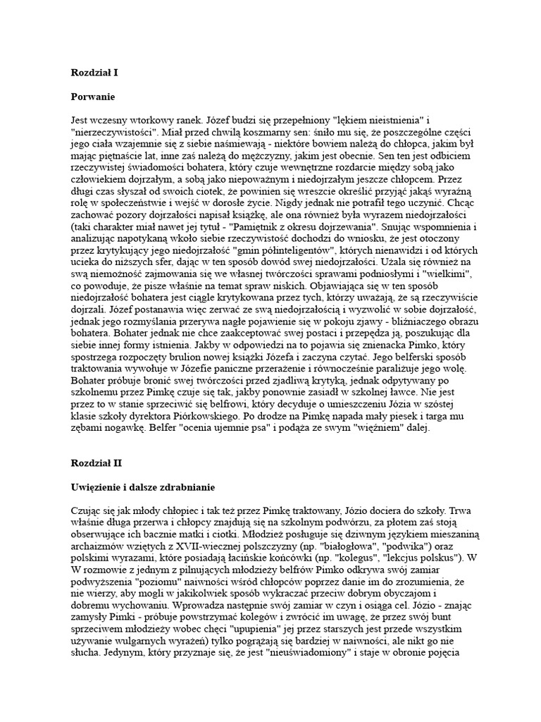 Ferdydurke - Witold Gombrowicz | PDF