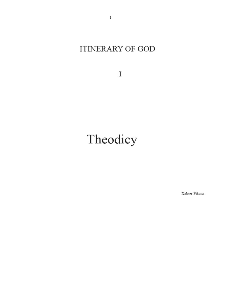 Theodicy 2012 A | PDF | God | Trinity