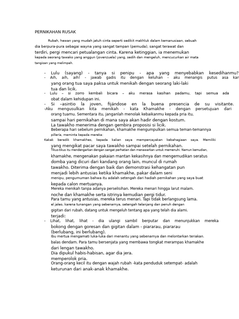 Perkawinan Rubah | PDF