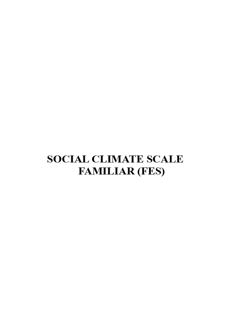Family Social Climate Scale Overview | PDF | Validity (Statistics ...