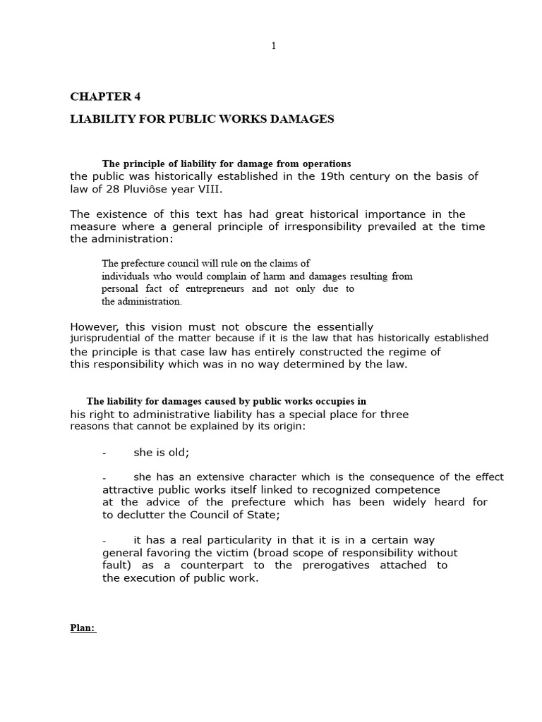 Public Works Damages Liability Explained | PDF | Damages | Tort