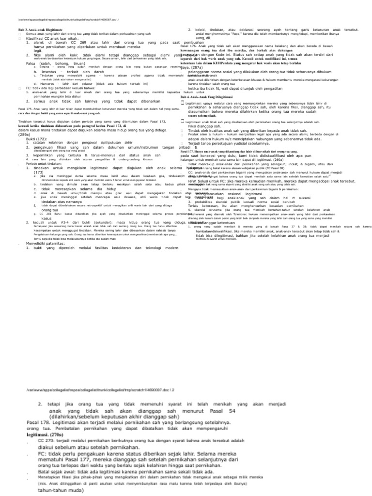 Catatan - Tidak Sah & Sah | PDF