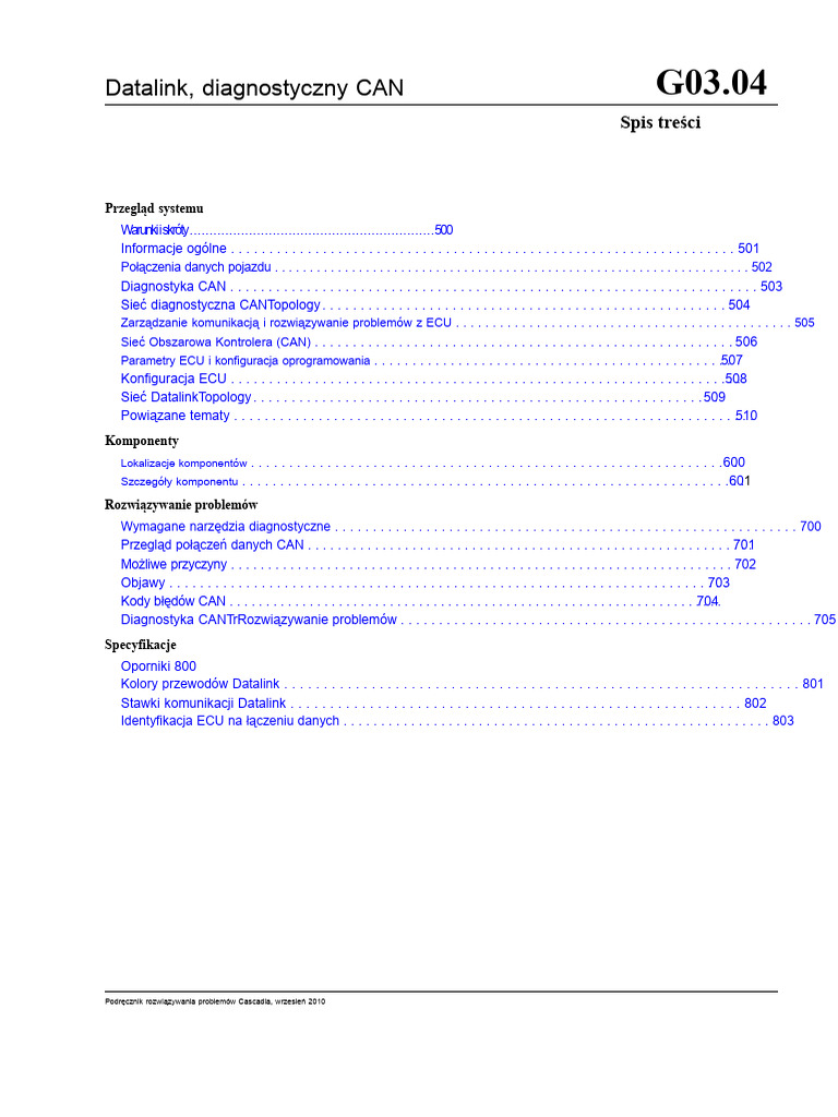Datalink, Diagnostyczny CAN | PDF