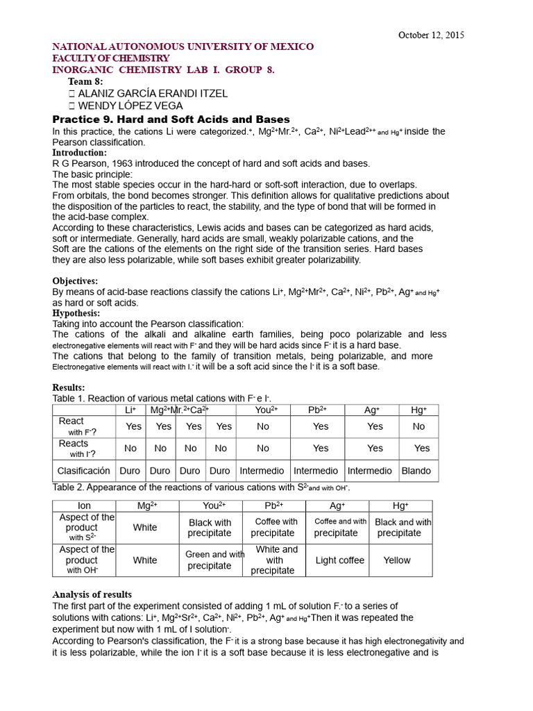 290768931-Practice-9-Soft and Hard Acids and Bases | PDF | Materials ...