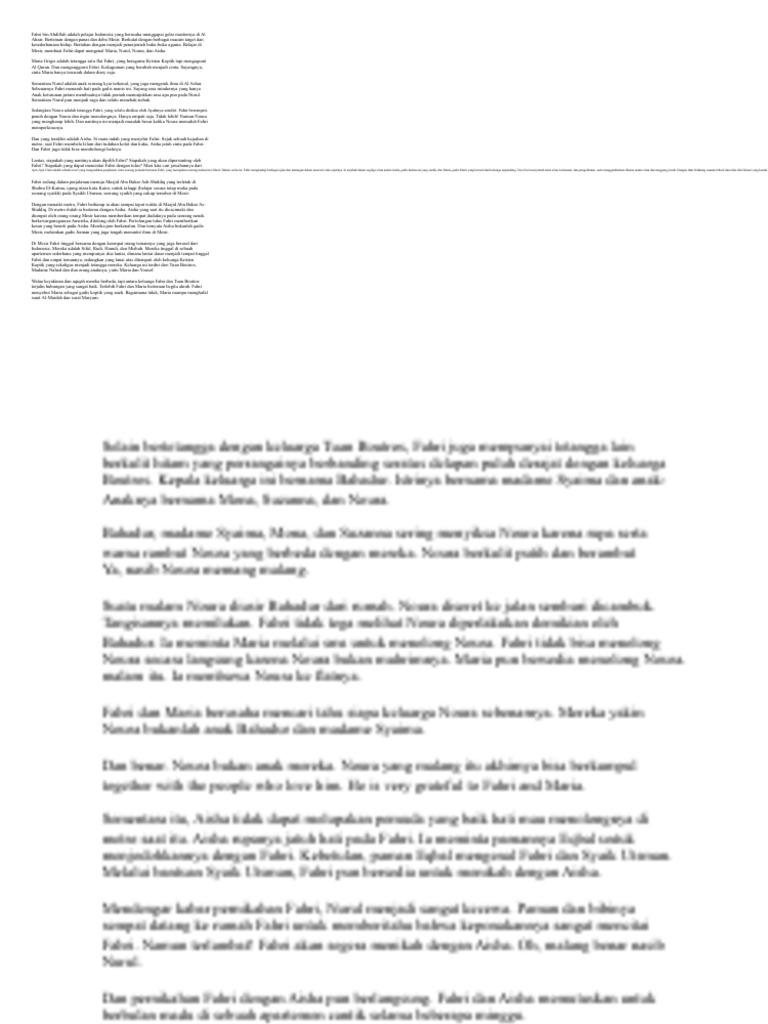Sedangkan Noura Adalah Tetangga Fahri, Yang Selalu Disiksa Oleh Ayahnya Sendiri. Fahri Berempati ...
