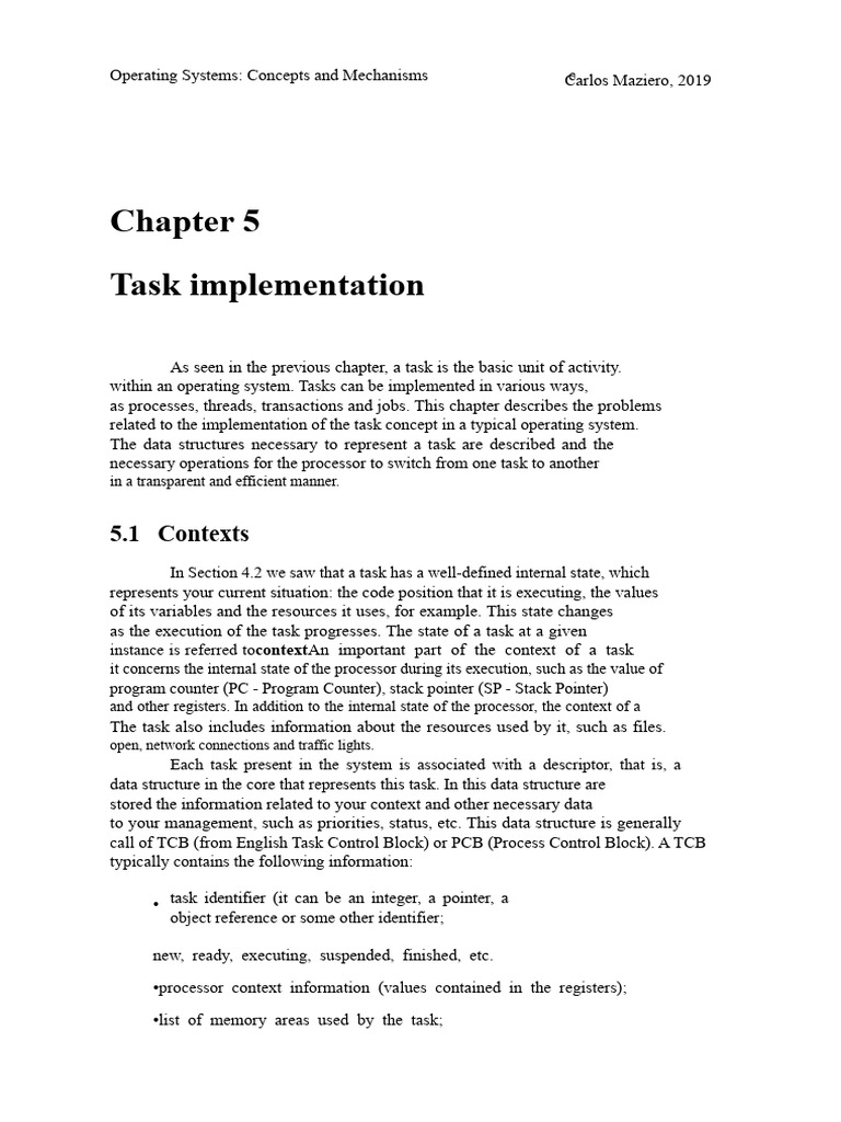 4-Reading and Solving Exercises - Chapter 5 Mazieiro | PDF | Thread (Computing) | Process ...