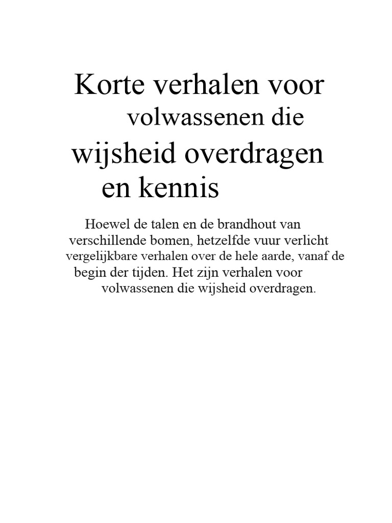 Korte Verhalen | PDF