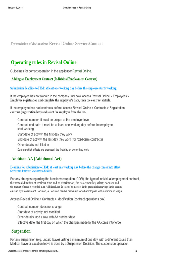 Operating Rules in Online Revisal | PDF | Employment | Business Ethics