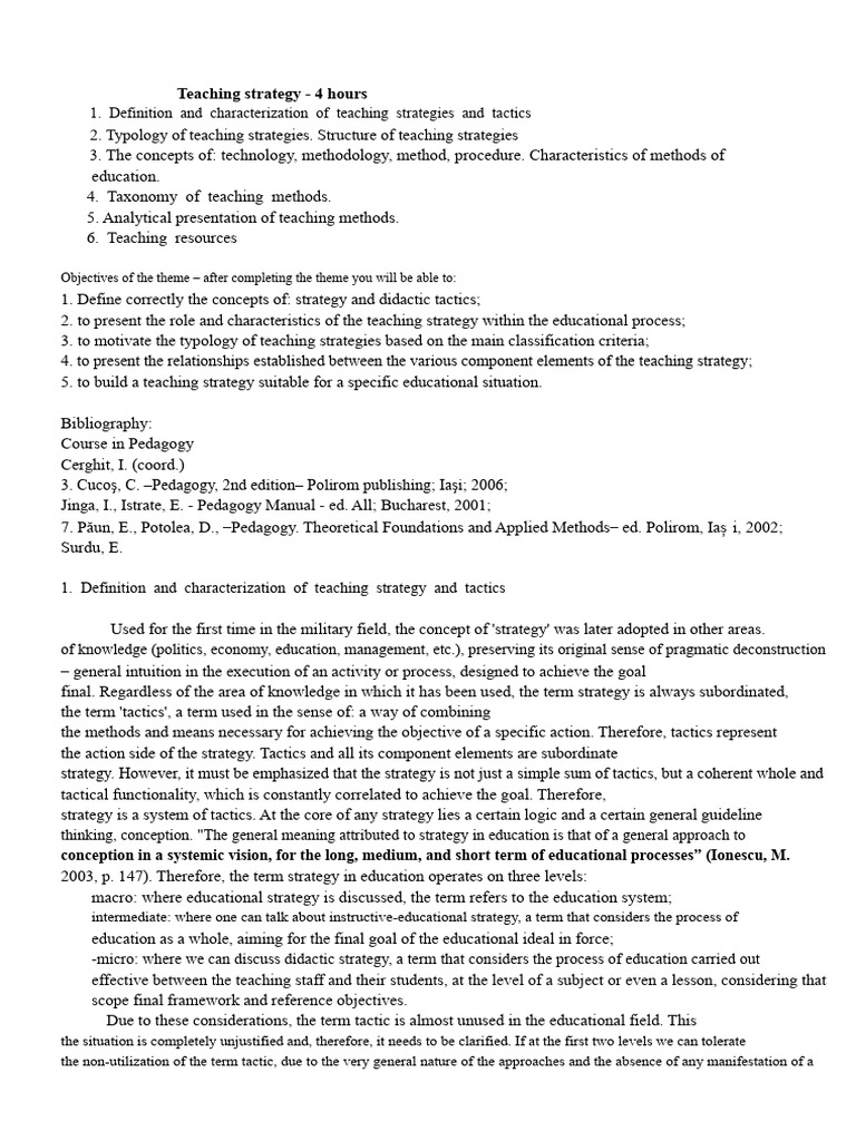 Didactic Strategy | PDF | Methodology | Learning