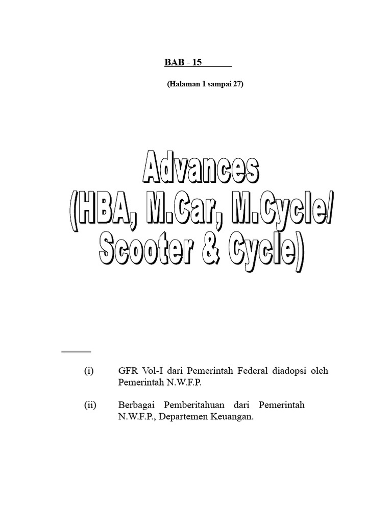 Kemajuan (Hba, Mobil, dll.) | PDF