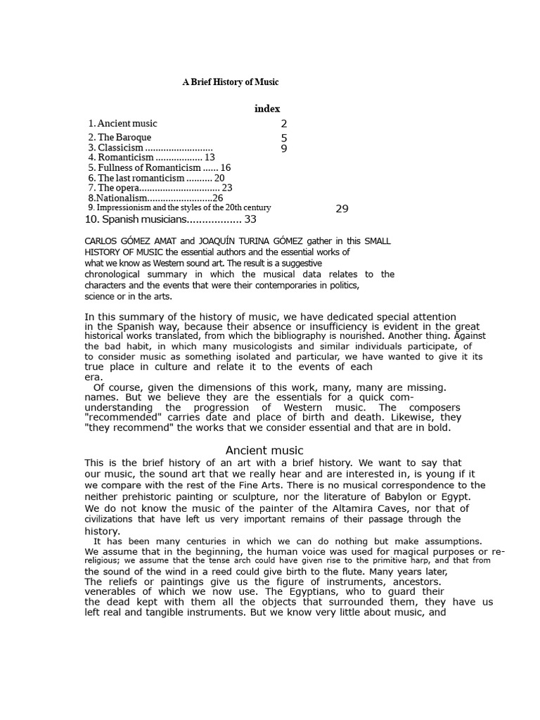 A Brief History of Music | PDF | Wolfgang Amadeus Mozart | Ludwig Van ...