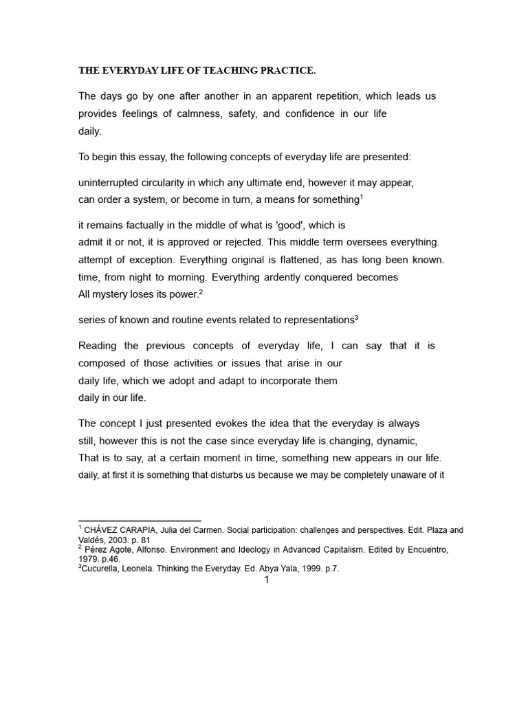 The Daily Life of Teaching Practice | PDF | Teachers | Knowledge