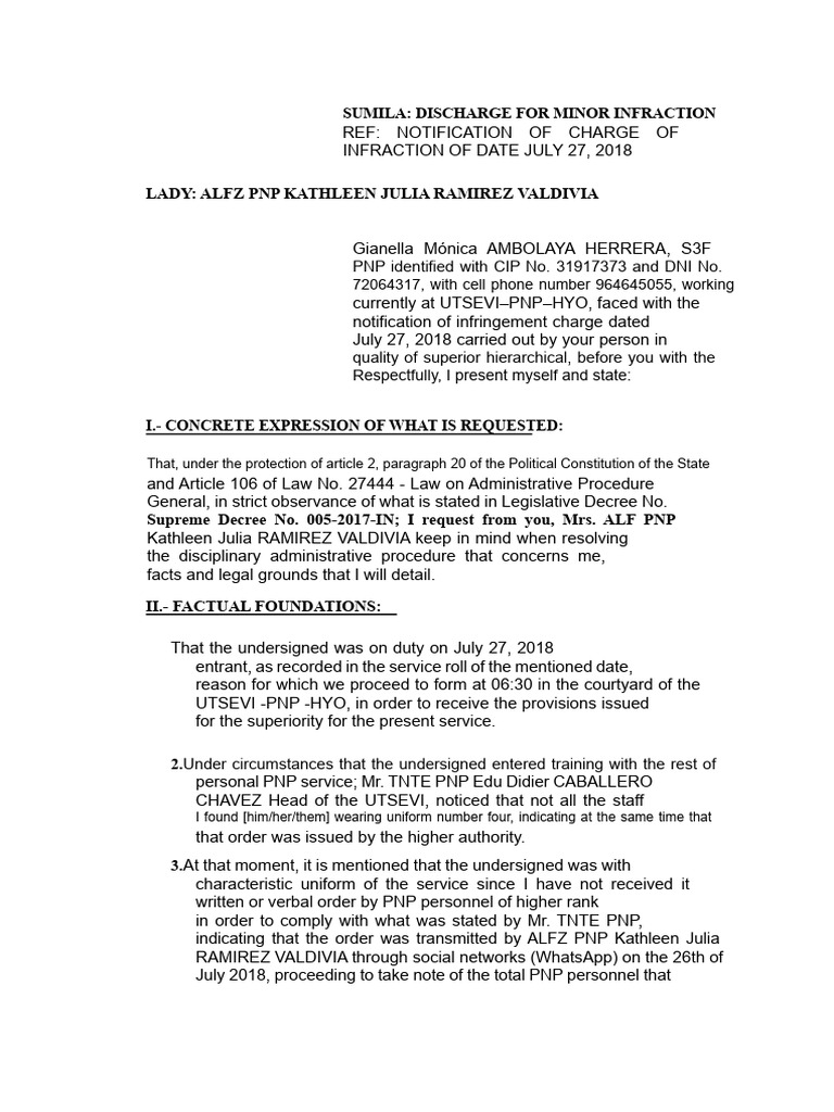 Discharge For Minor Offense | PDF | Justice | Crime & Violence