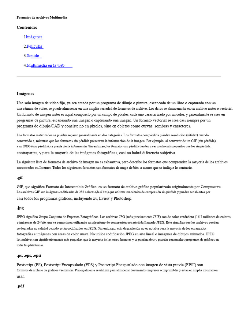 Formatos de Archivos Multimedia | PDF | Adobe Flash | Datos de computadora