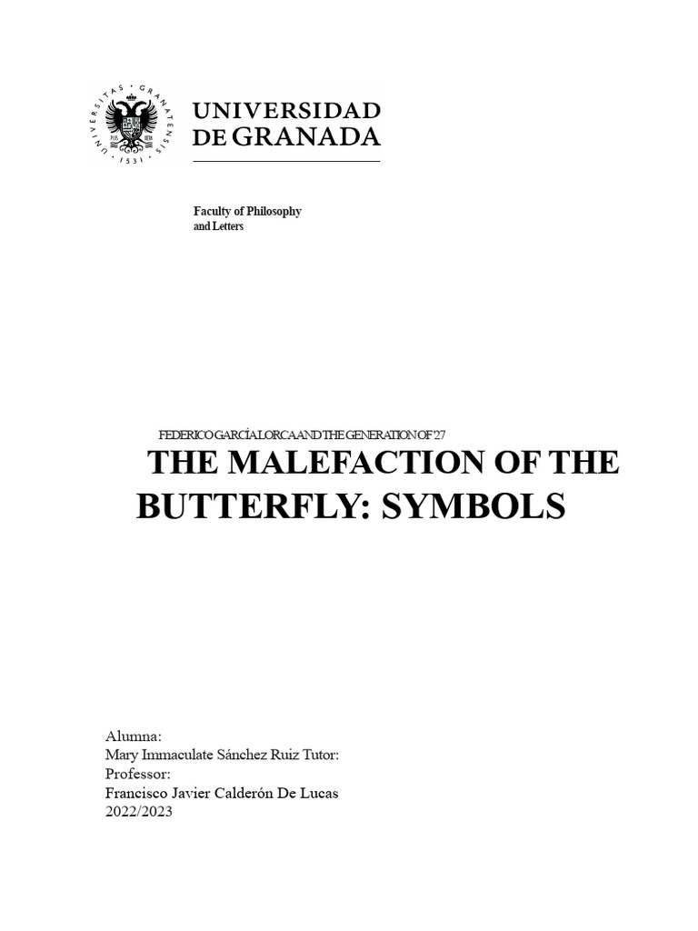 Symbols of The Butterfly Curse | PDF | Federico García Lorca