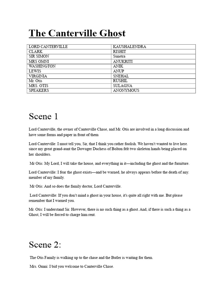 The Canterville Ghost (2.0) (Editor's) | PDF | Ghosts | Undead