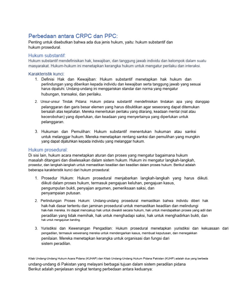 Perbedaan Antara CRPC Dan PPC | PDF