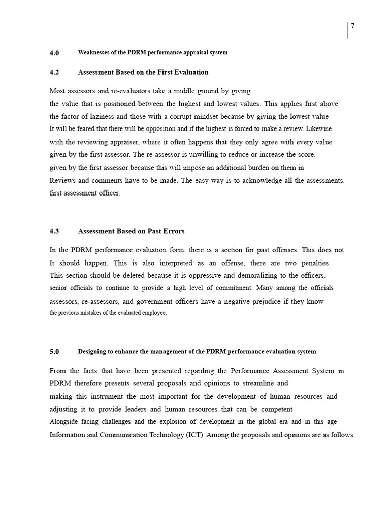 Improving PDRM Performance Appraisal System | PDF | Performance ...