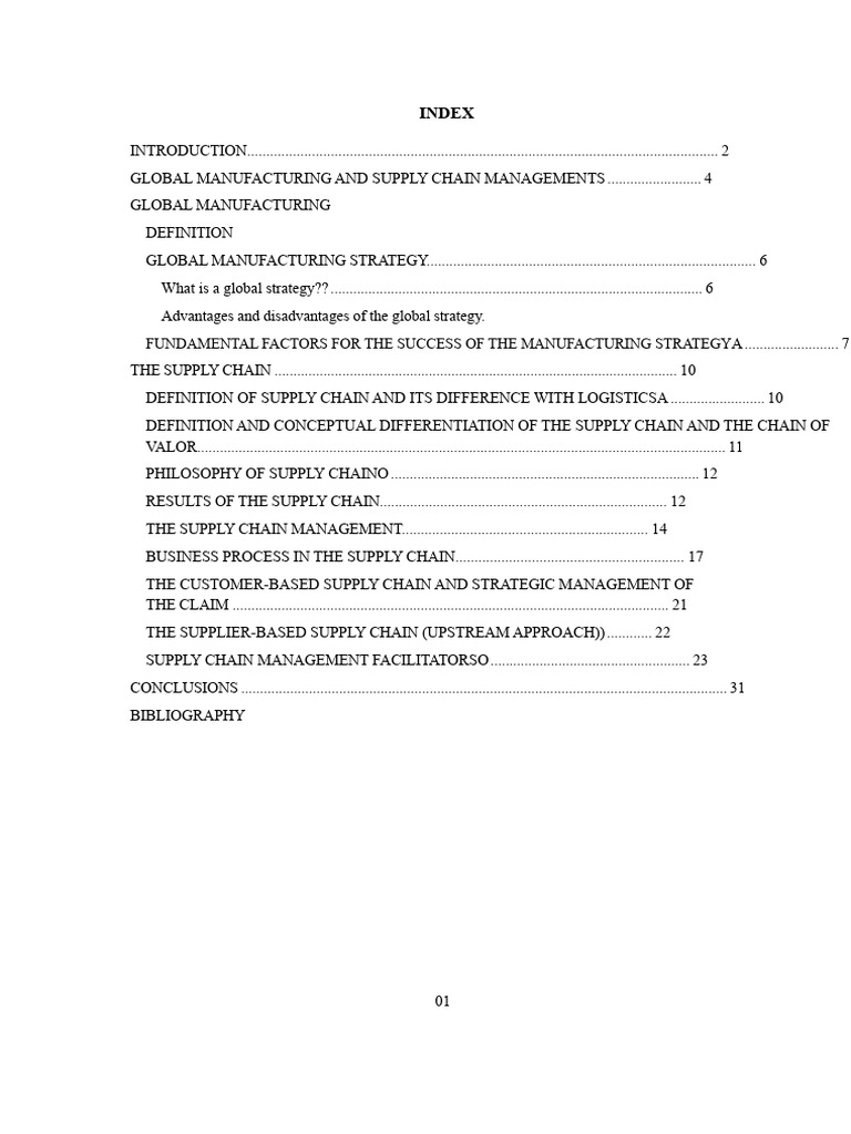 Global Manufacturing and Supply Chain | PDF | Supply Chain | Supply ...