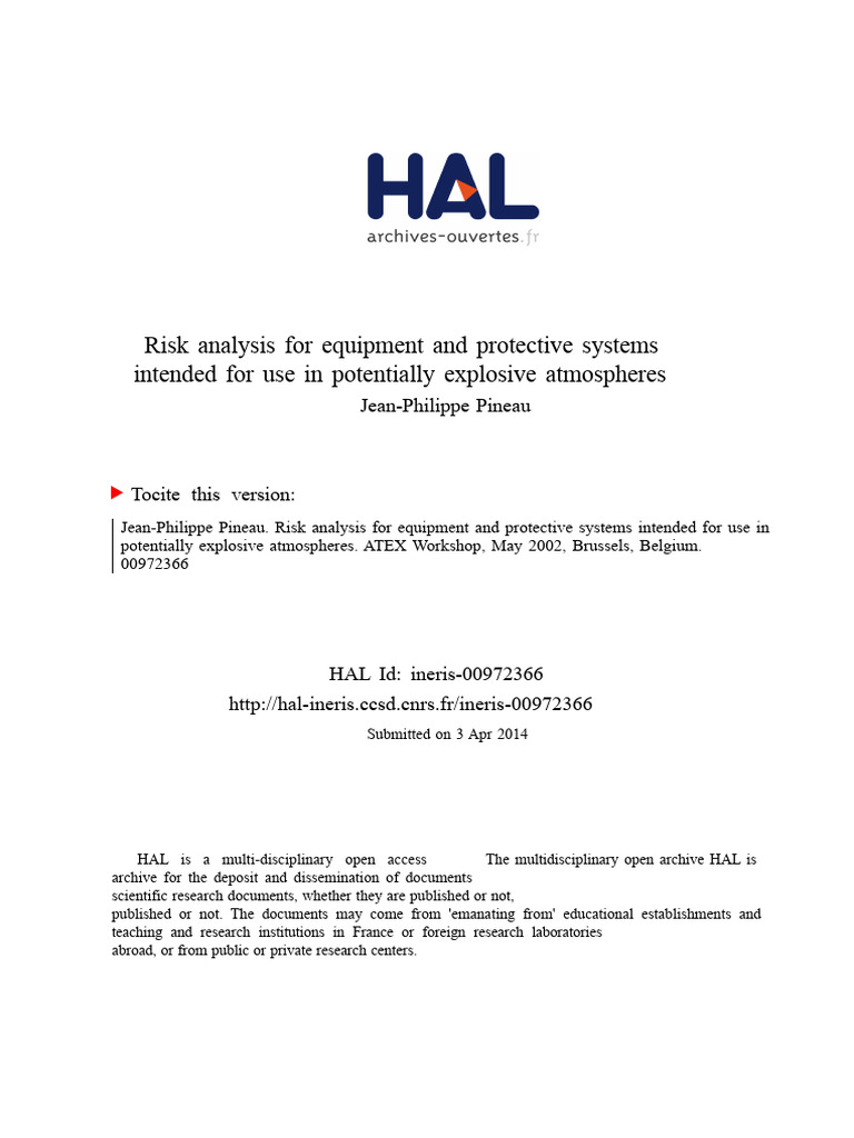 Risk Analysis ATEX | PDF