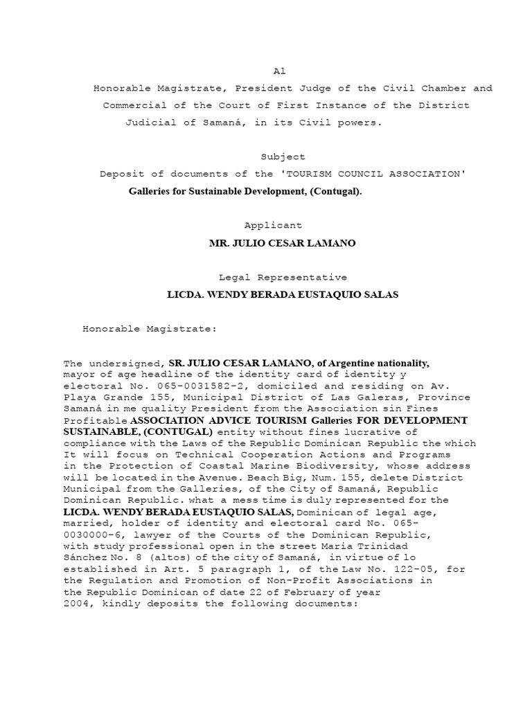 Document Deposit Civil Chamber | PDF | Governance | Public Law