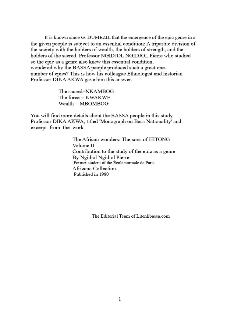 Basa Ethnic Group: History and Culture | PDF | Africa