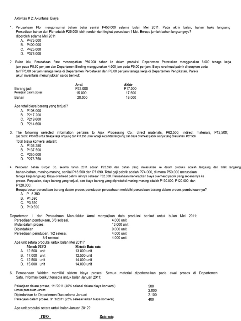 Aktivitas 1 Jawaban MAS1 | PDF
