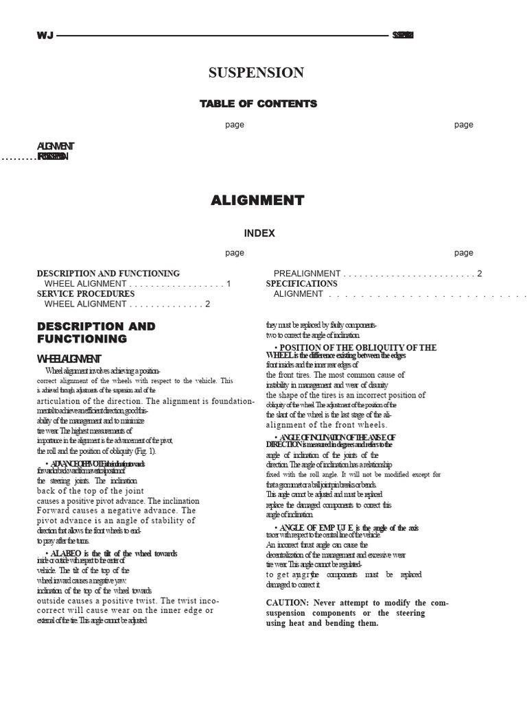 Cherokee Suspension | PDF | Wheel | Mechanical Engineering