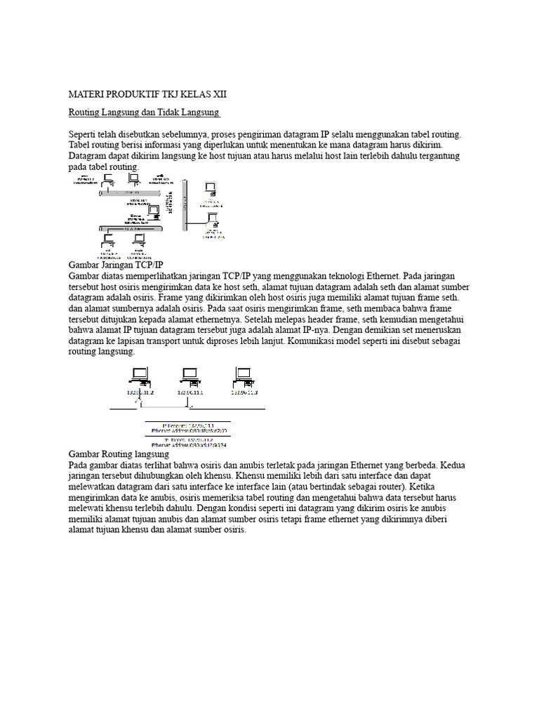 Materi Produktif TKJ Kelas XII | PDF