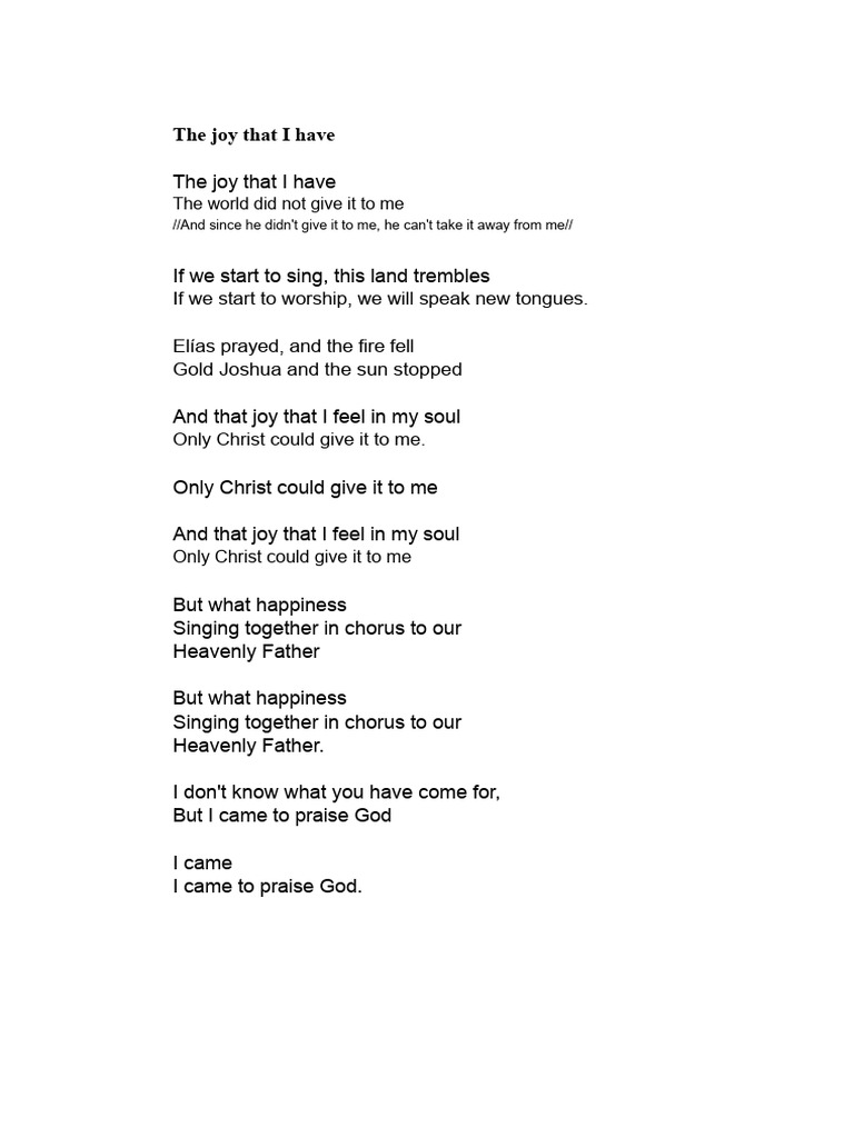 Joyful Worship and Praise Songs | PDF | God In Christianity | Jesus
