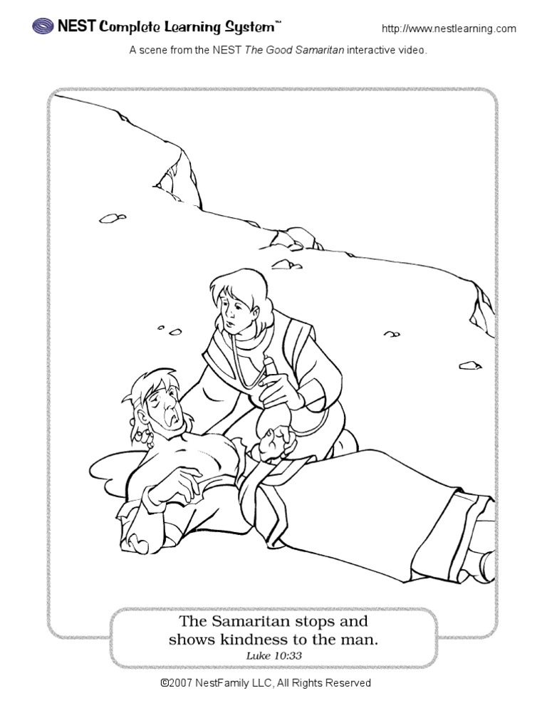 Good Samaritan Coloring Page - Nest Learning | PDF
