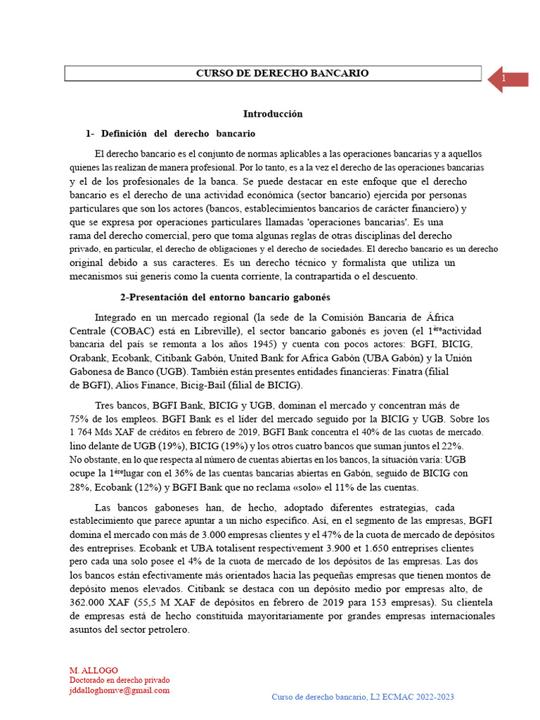 Curso de Derecho Bancario | PDF | Bancos | Cuenta de depósito