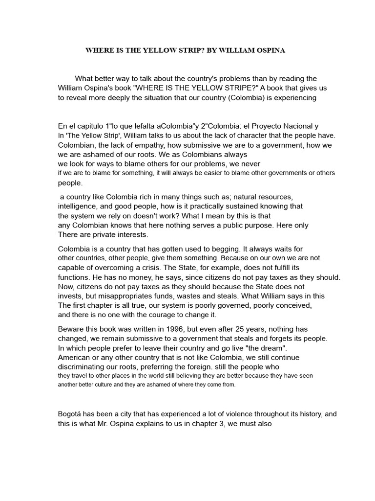 Where Is The Yellow Stripe | PDF | Poverty | Poverty & Homelessness