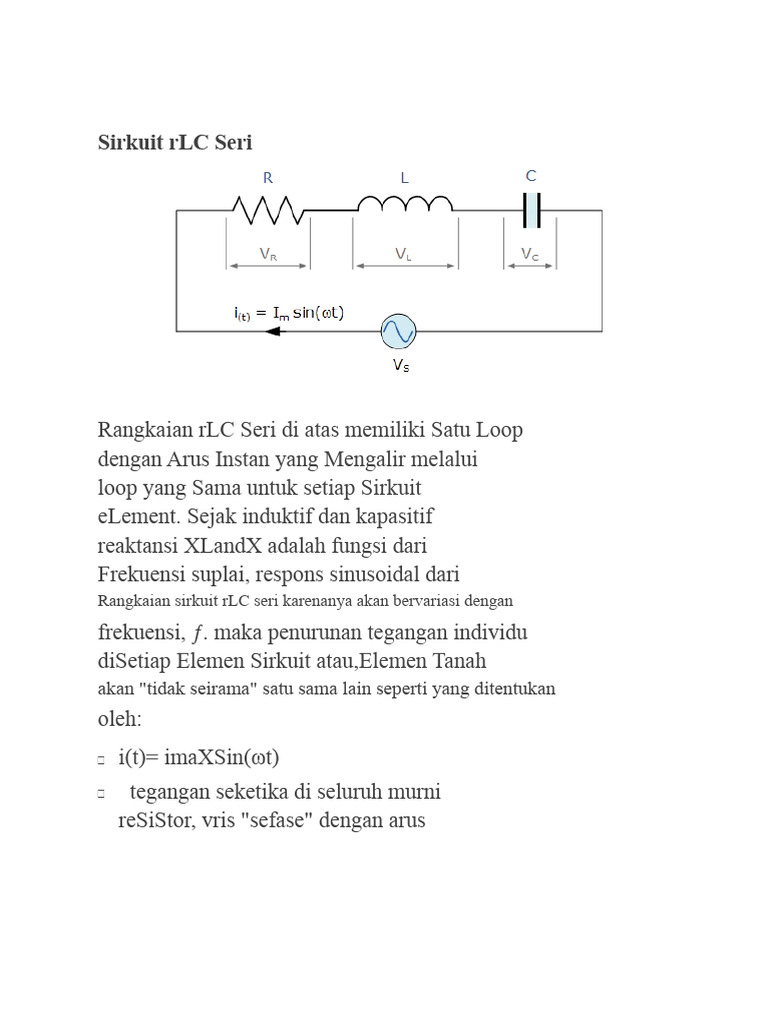 Analisis Rangkaian RLC Seri dan Impedansi | PDF