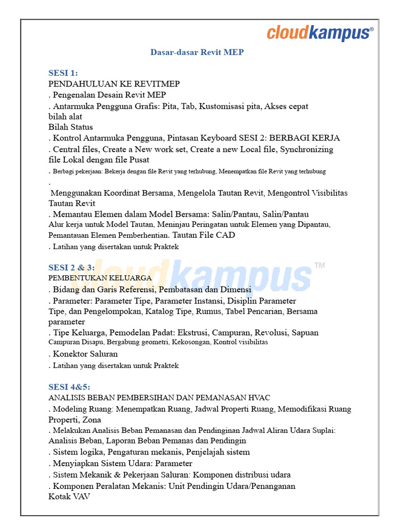 Panduan Lengkap Revit MEP untuk Pemula | PDF