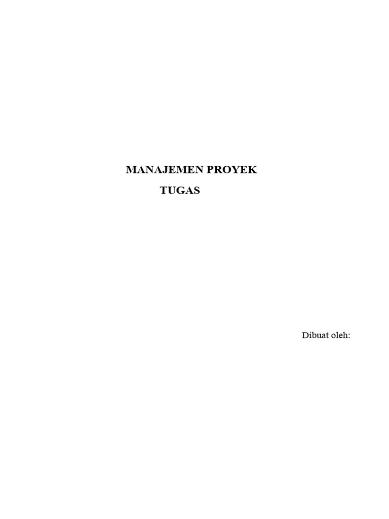Manajemen Proyek | PDF