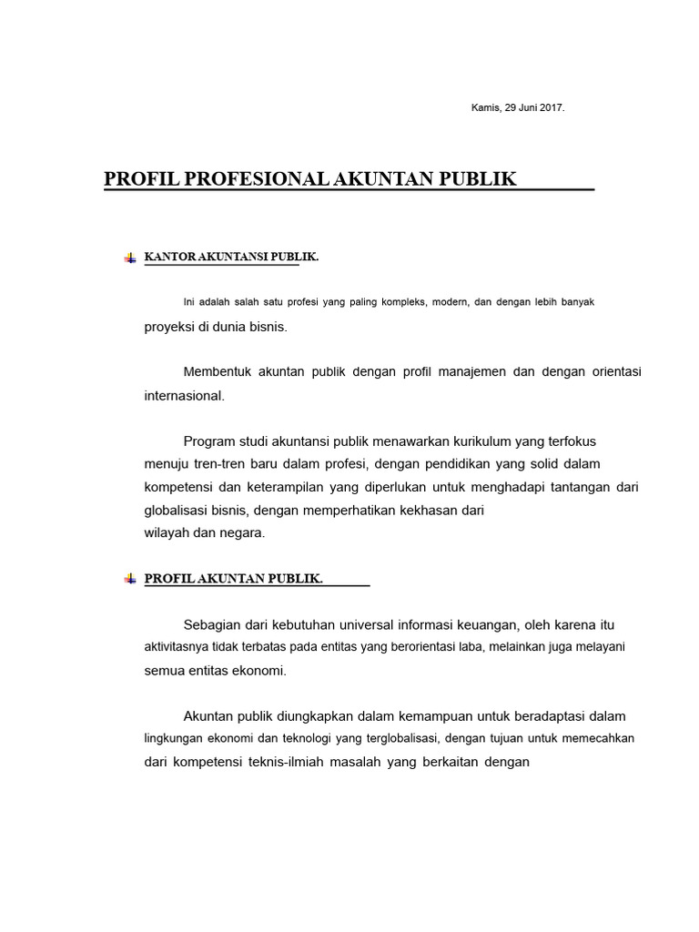Profil Akuntan Publik | PDF