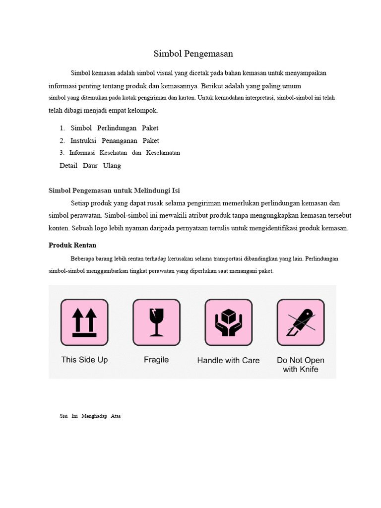 Simbol Kemasan | PDF