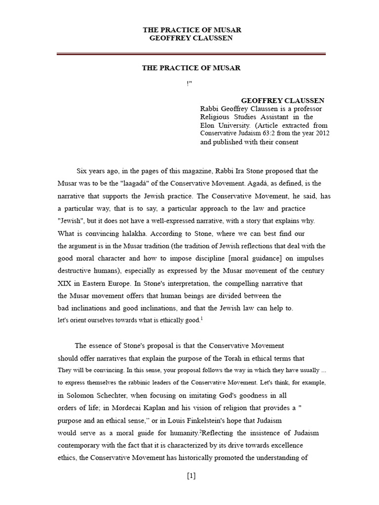 The Practice of Musar PDF | PDF | Halakha | Mitzvah