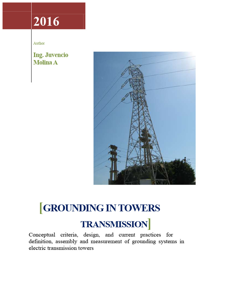 Grounding Design in Transmission Towers | PDF | Electrical Impedance ...